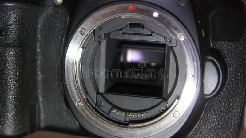 Shutter Operation on a Camera Close-up. Stock Video - Video of ...