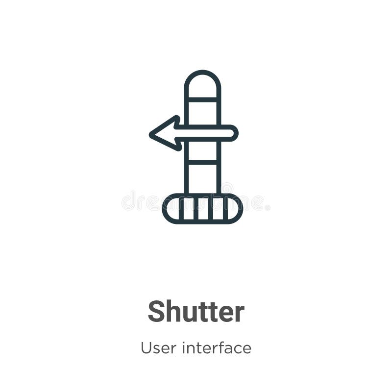 Shutter Outline Vector Icon. Thin Line Black Shutter Icon, Flat Vector ...