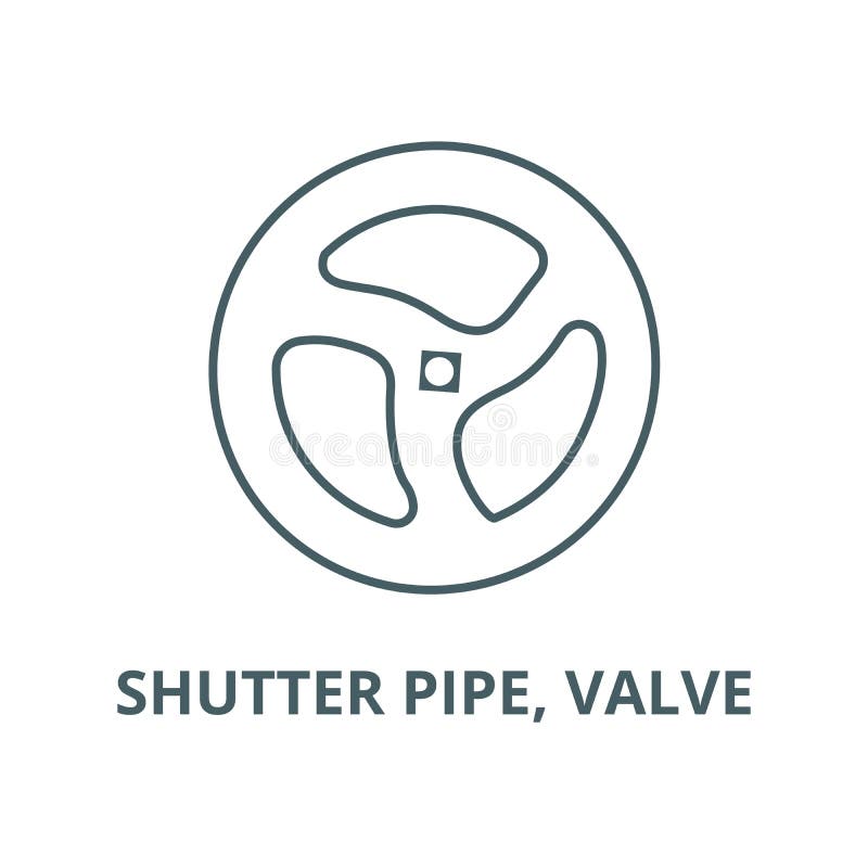 Shutter Pipe, Valve Vector Line Icon, Linear Concept, Outline Sign ...