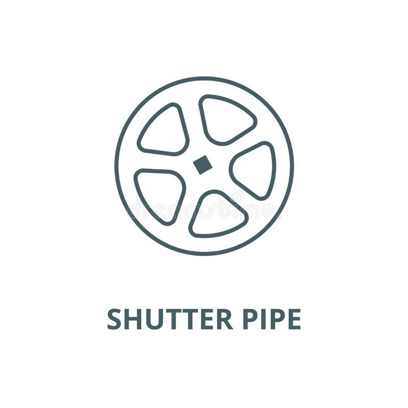 Shutter Pipe Vector Line Icon, Linear Concept, Outline Sign, Symbol ...