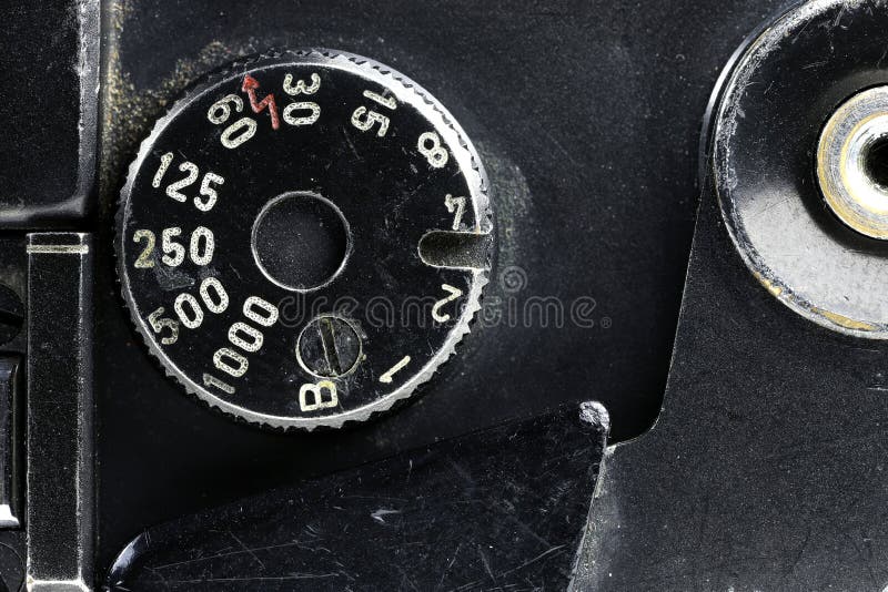 Shutter speed dial stock image. Image of mechanics, speed - 149110495