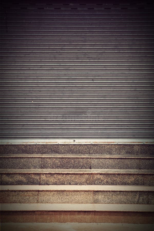 Shutter Steel Door Security Stock Image - Image of parallel, detail ...