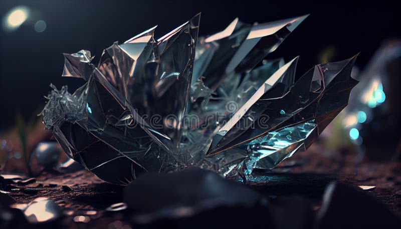 Shuttered Colored Glass Scattered into Many Pieces- Broken Glass ...