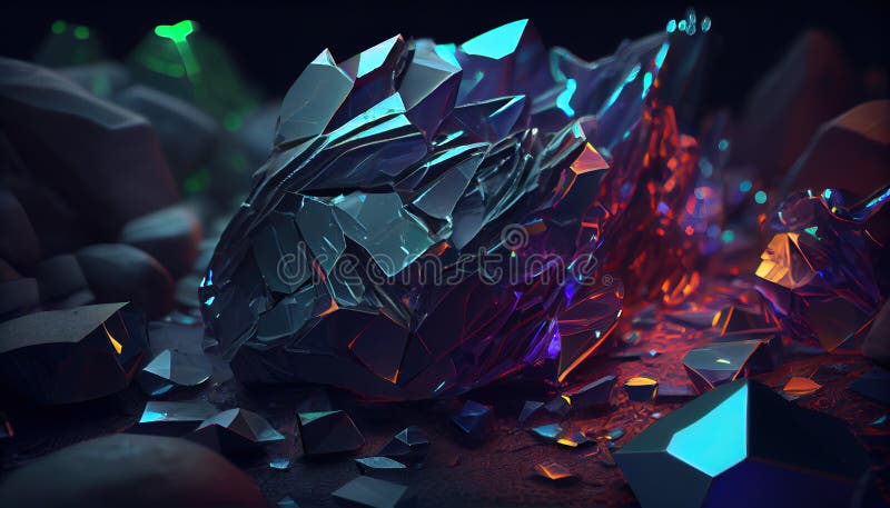 Shuttered Colored Glass Scattered into Many Pieces- Broken Glass ...