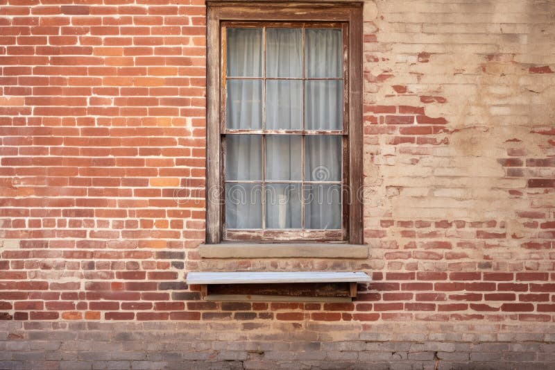 Shuttered Window on an Aged Brick Wall Stock Photo - Image of vintage ...