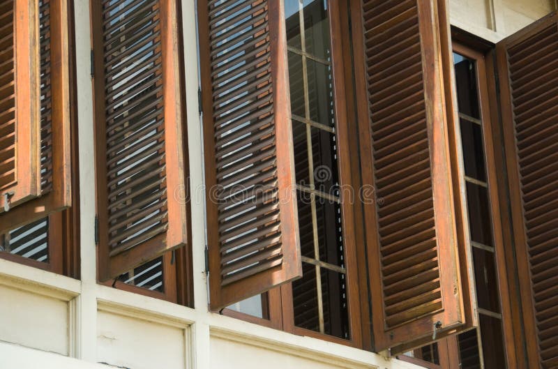 Shuttered windows stock photo. Image of white, plants - 4830022