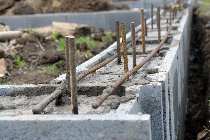 Shuttering Block Foundation Stock Photo - Image of shuttering ...