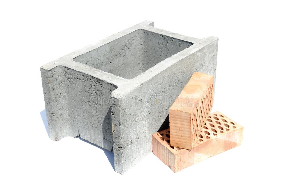 Shuttering Block and Two Bricks Stock Photo - Image of industrial ...