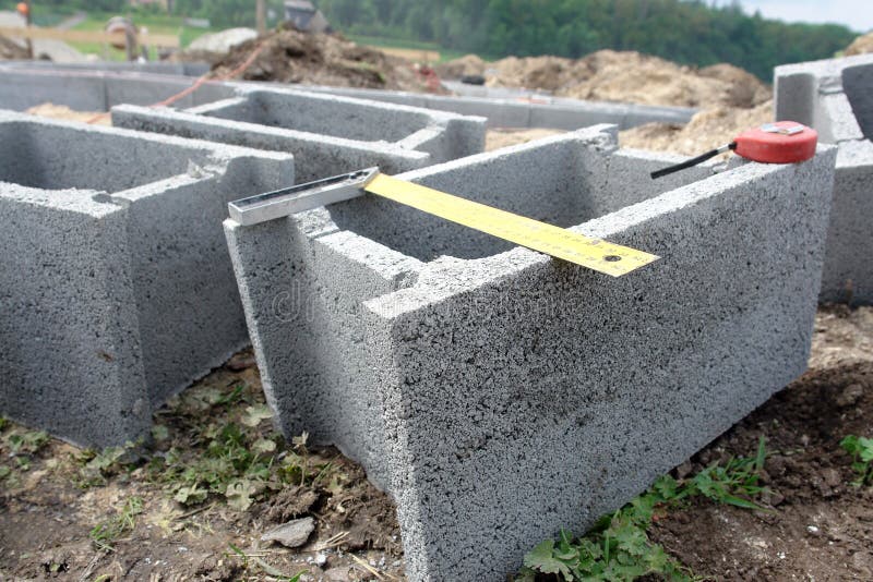 Shuttering Block Foundation Stock Photo - Image of shuttering ...