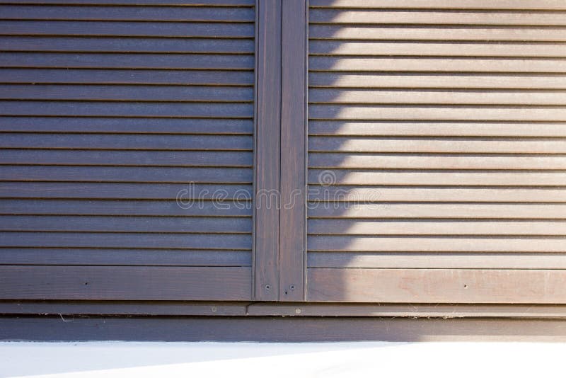 Shutters for Windows and Dark Wood Stock Image - Image of patio, closed ...