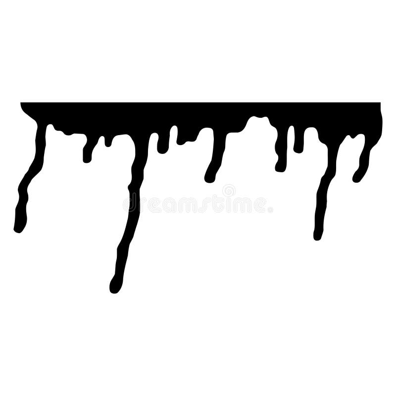Paint Drips Vector Element. Grunge Effect Stock Vector - Illustration ...