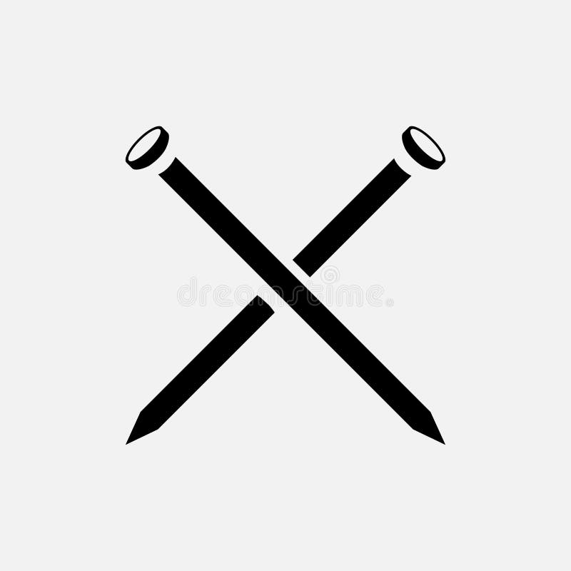 Cross Nails Vector Illustration for Logo and Symbol Stock Vector ...