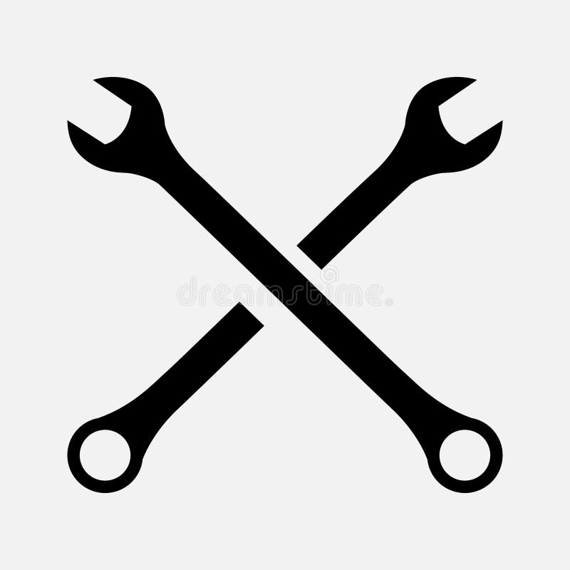 Cross Mechanic Tools Vector Illustration for Logo and Symbol Stock ...