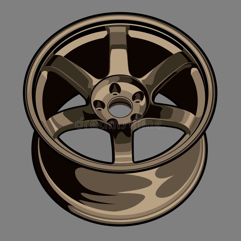Car Wheel Line Art Vector Illustration Stock Vector - Illustration of ...
