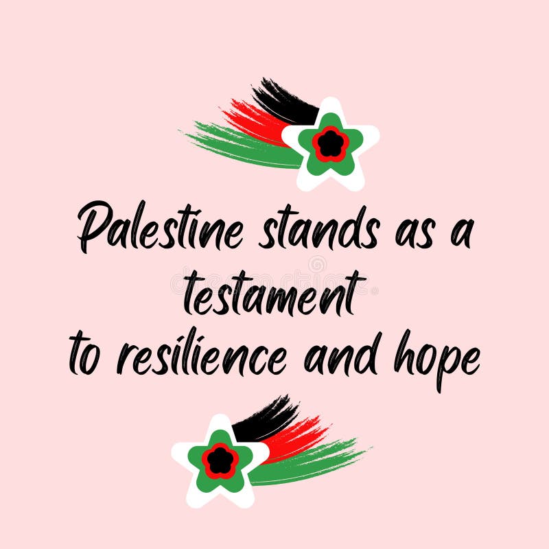 Inspirational Palestine Quote on Hope Stock Vector - Illustration of ...