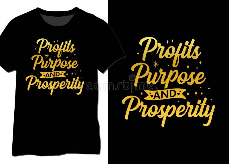 Profits Purpose and Prosperity Retro Script Typography, Entrepreneur ...