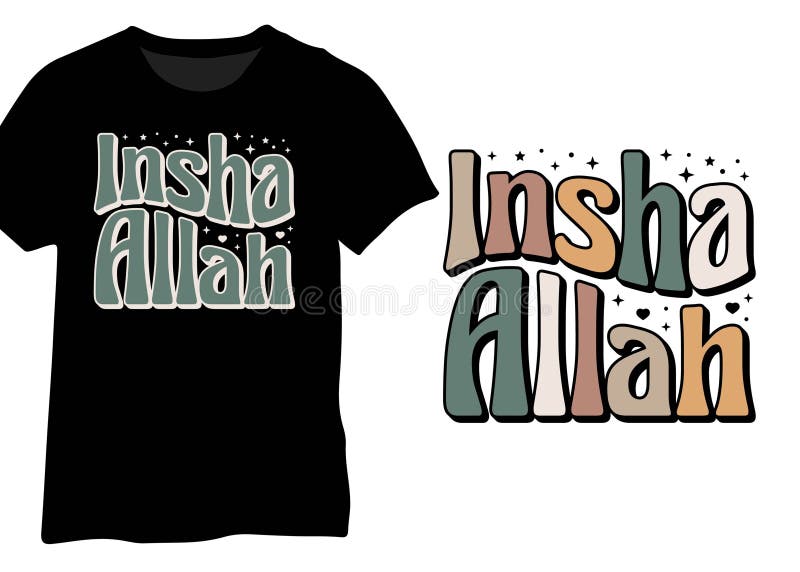 Insha Allah Typography, Muslim Motivational Quotes, Islamic ...