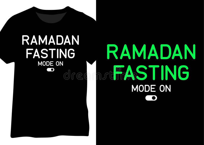 Ramadan Fasting Mode on, Ramadan Typography Stock Vector - Illustration ...