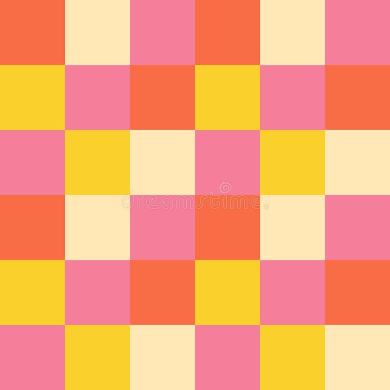 Colorful Retro Check Y2K Pattern Stock Illustration - Illustration of ...