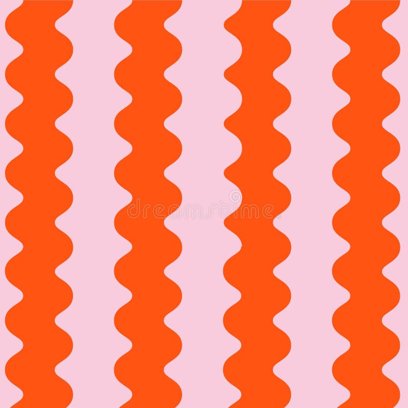 Orange Pink Vertical Chevron Liquid Swirl Groovy Stripe Y2K Pattern ...
