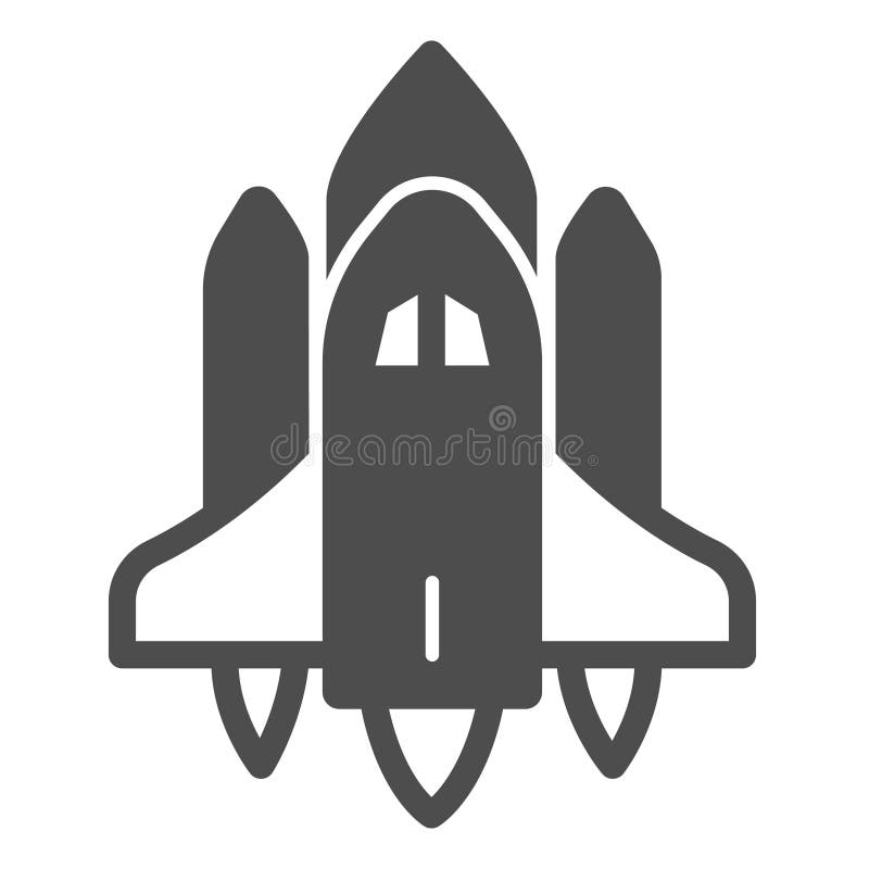 Shuttle Aircraft Launch Solid Icon, Cosmos Concept. Vector Graphics ...
