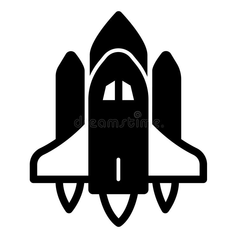 Shuttle Aircraft Launch Solid Icon, Cosmos Concept. Vector Graphics ...