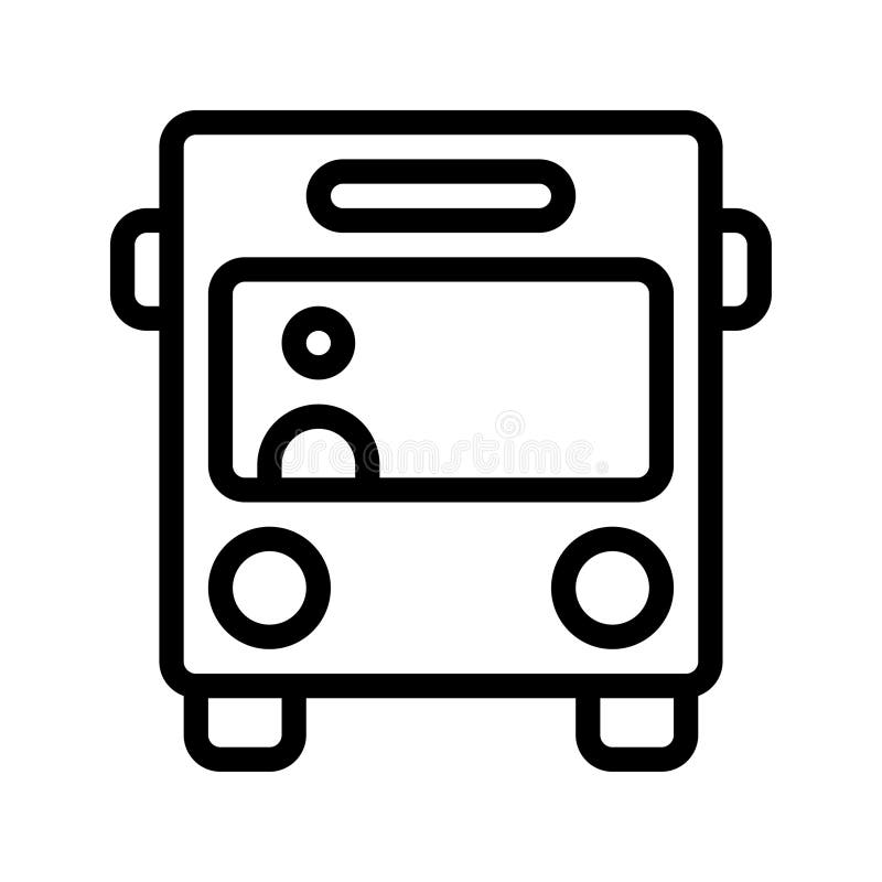 Shuttle Bus Icon. Outline Design Icons. Suitable for Website, Logo, App ...