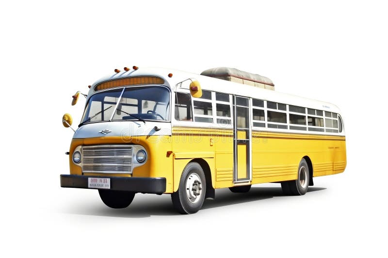 Shuttle Bus Isolated on Transparent Background. AI Stock Illustration ...