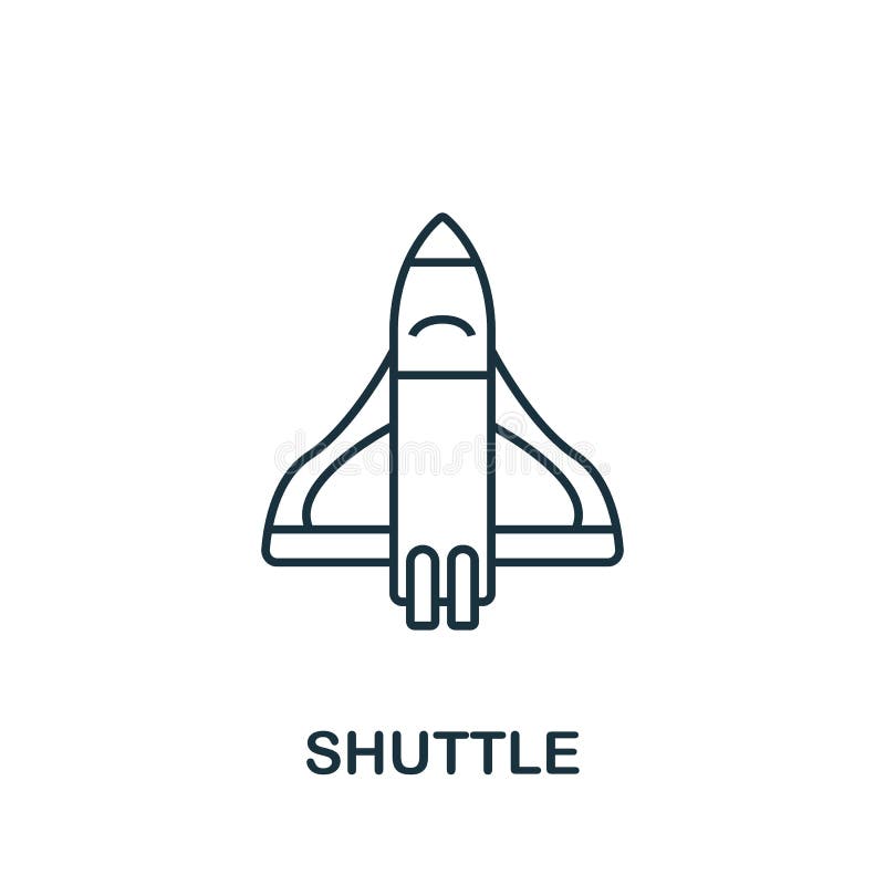 Shuttle Icon from Usa Collection. Simple Line Shuttle Icon for ...