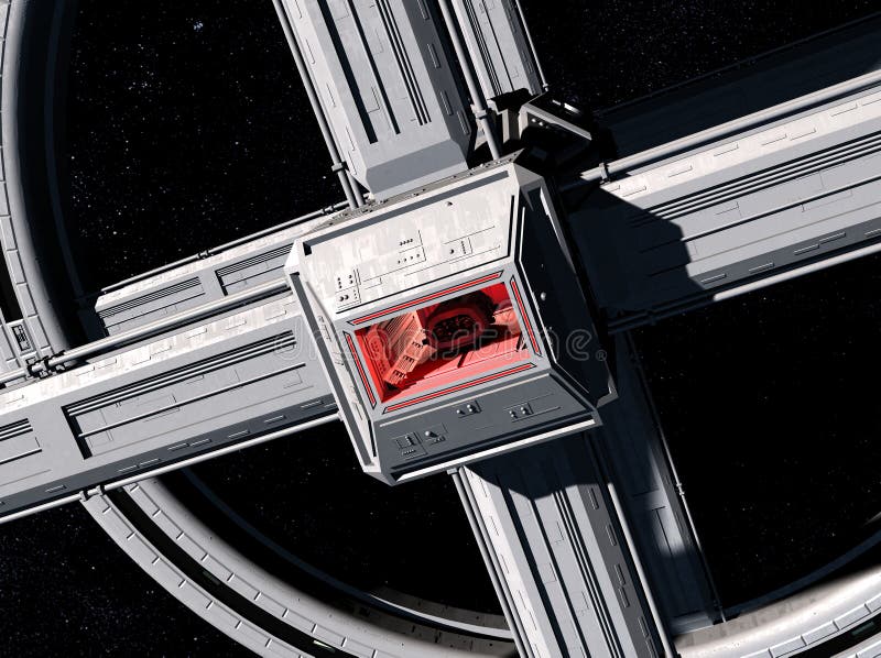 Space Station Shuttle Landing Bay Stock Photo - Image of space ...