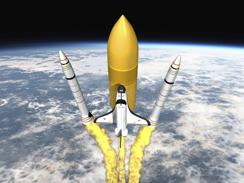 Solid Rocket Boster Beams Space Shuttle