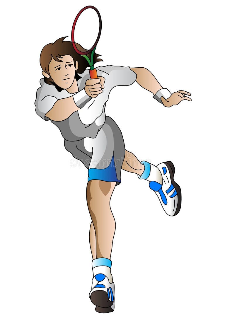 Badminton Player Men Stock Illustrations – 404 Badminton Player Men ...
