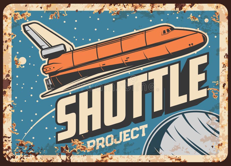 Shuttle Project Vector Rusty Plate, Expedition Stock Vector ...