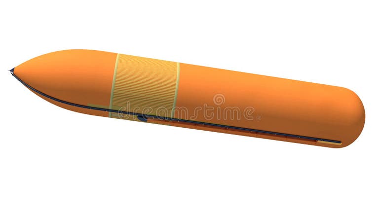 Shuttle Rocket External Tank 3D Rendering on White Background Stock ...