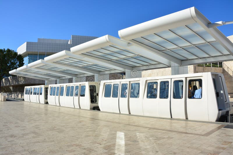 Shuttle Train between the Getty Center and the Park Stock Image - Image ...