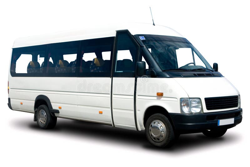 Minibus on white stock photo. Image of transport, modern - 12792168