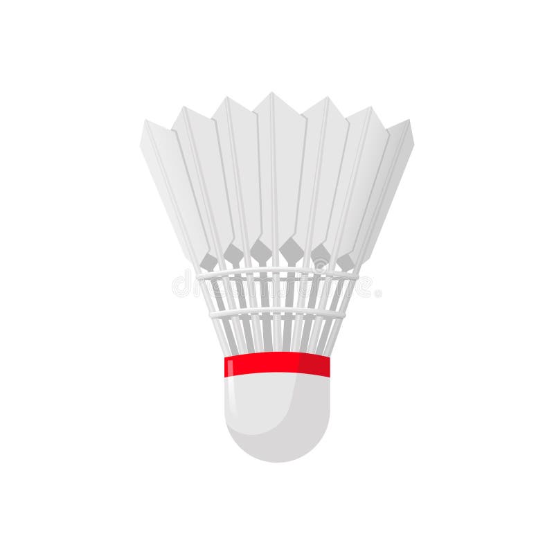 Shuttlecock Isolated on White, Sport Equipment. 3d. Realistic ...