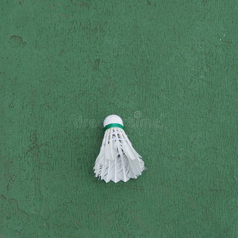 Shuttlecock on the Badminton Court, after the Smash Stock Photo - Image ...
