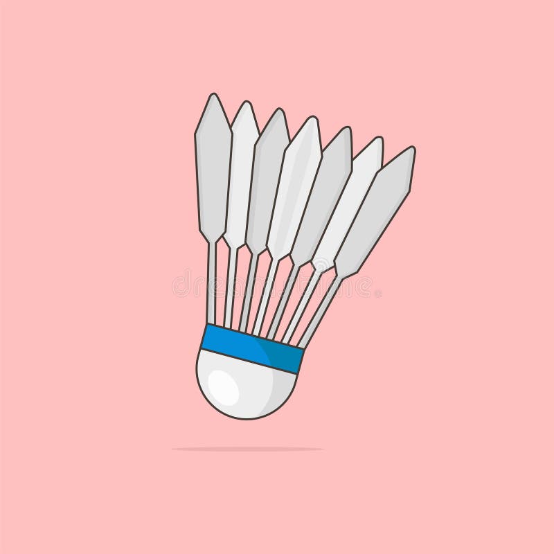 Flat Shuttlecock. Badminton Shuttlecock. Design of a Shuttlecock Stock ...