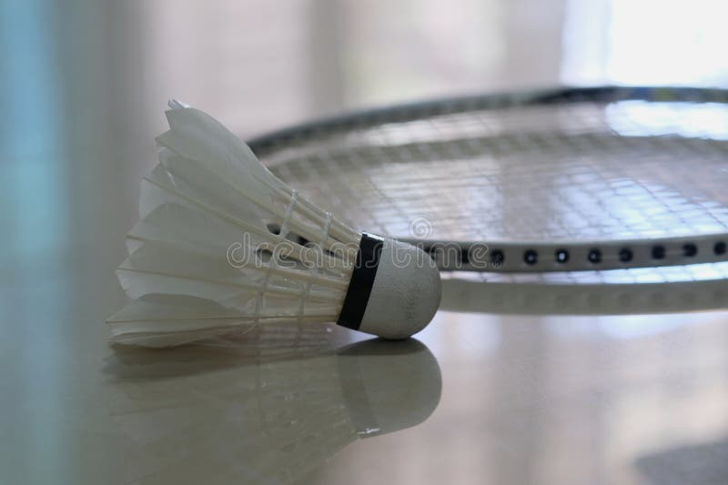 Shuttlecock on the Badminton Court, after the Smash Stock Image - Image ...