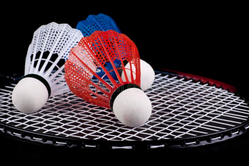 Shuttlecock And Badminton Racket Stock Image - Image of equipment ...