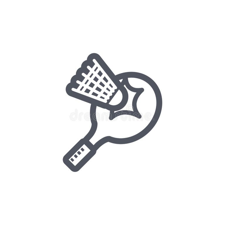 Shuttlecock Being Hit by Racket. Vector Illustration Decorative Design ...