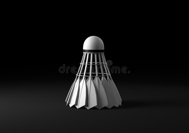 Shuttlecock on Black Background Stock Illustration - Illustration of ...