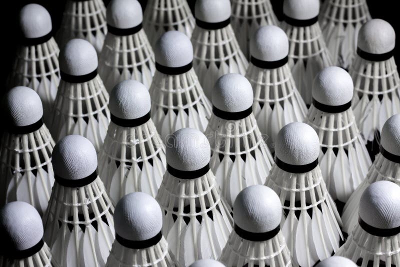 Shuttlecock on a Black Background. Stock Image - Image of athlete, draw ...