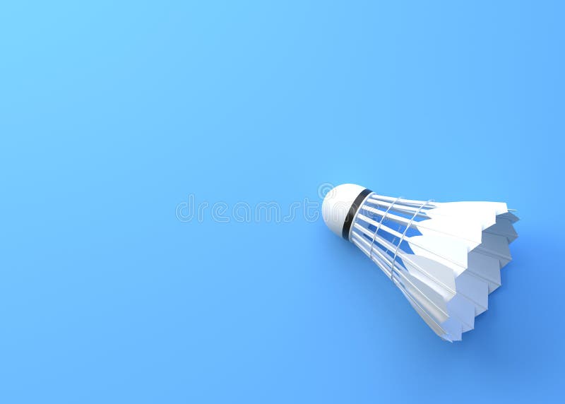 Shuttlecock on Blue Background Stock Illustration - Illustration of ...