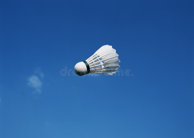 Flying shuttlecock stock photo. Image of equipment, sport - 21076304
