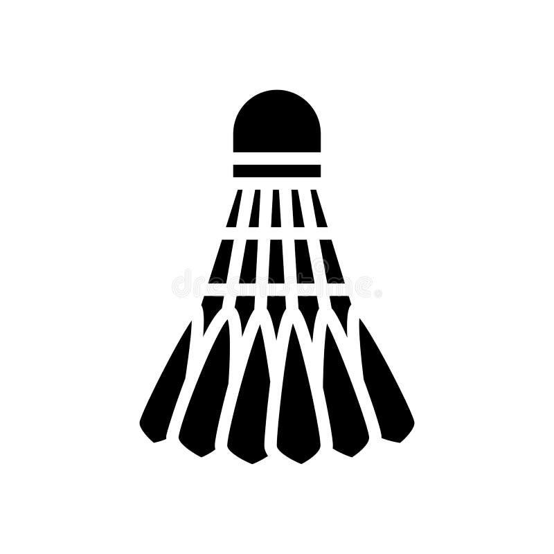 Shuttlecock Game Glyph Icon Vector Illustration Stock Illustration ...