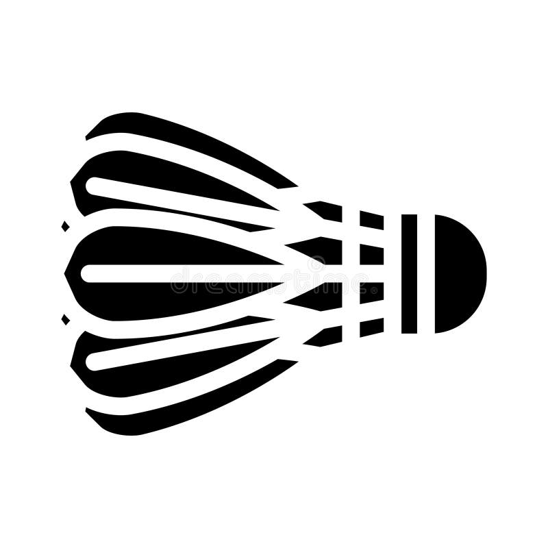 Shuttlecock Game Glyph Icon Vector Illustration Stock Vector ...