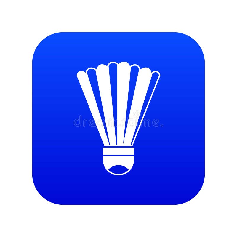 Shuttlecock Icon Digital Blue Stock Vector - Illustration of player ...