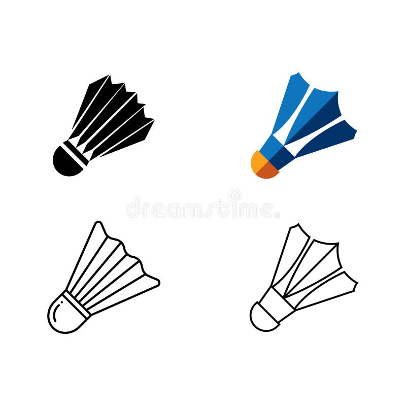 Shuttlecock icon stock vector. Illustration of icon - 261539863